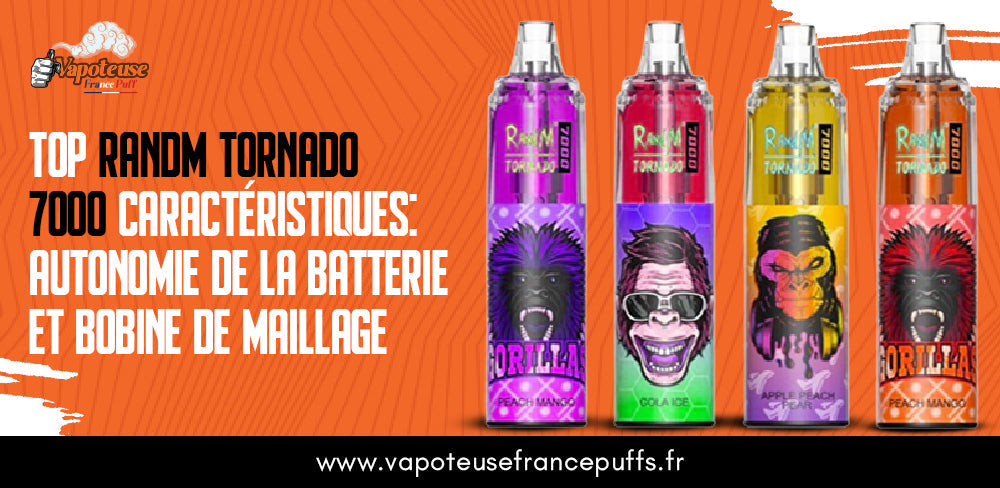 Top Randm Tornado 7000 caractéristiques : Autonomie de la batterie et ...