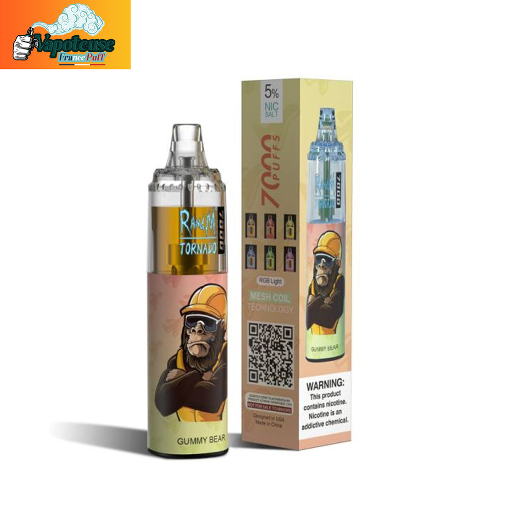 RandM Tornado 7000 France Taff | 50+ saveurs
