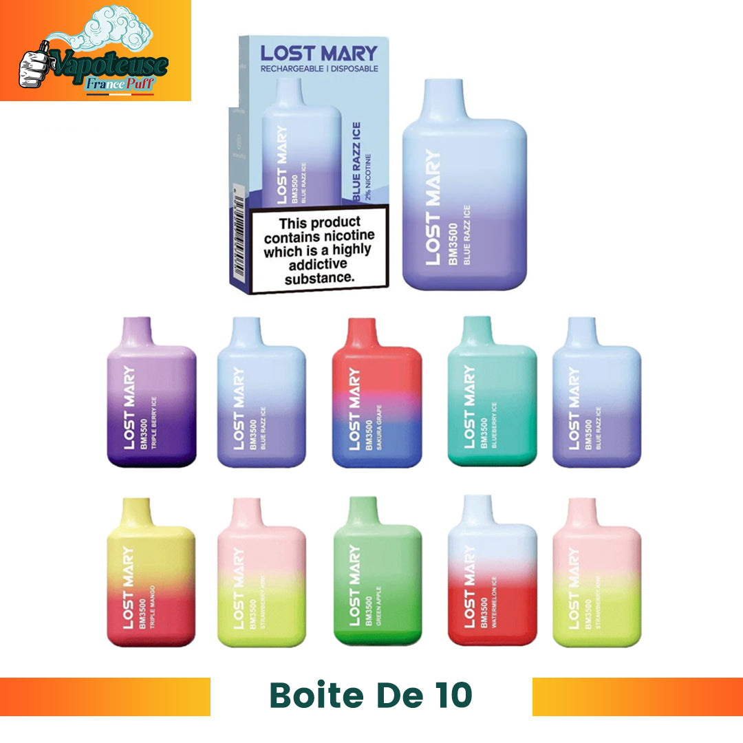 Lost Mary 3500 Puffs En Gros Jetable Vape - 84,99€ Prix